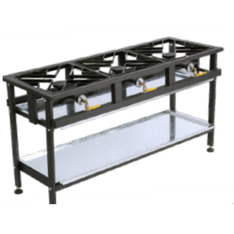 Floor-Standing Straight 3 Burner Gas Boiling Table - Caterware Connection